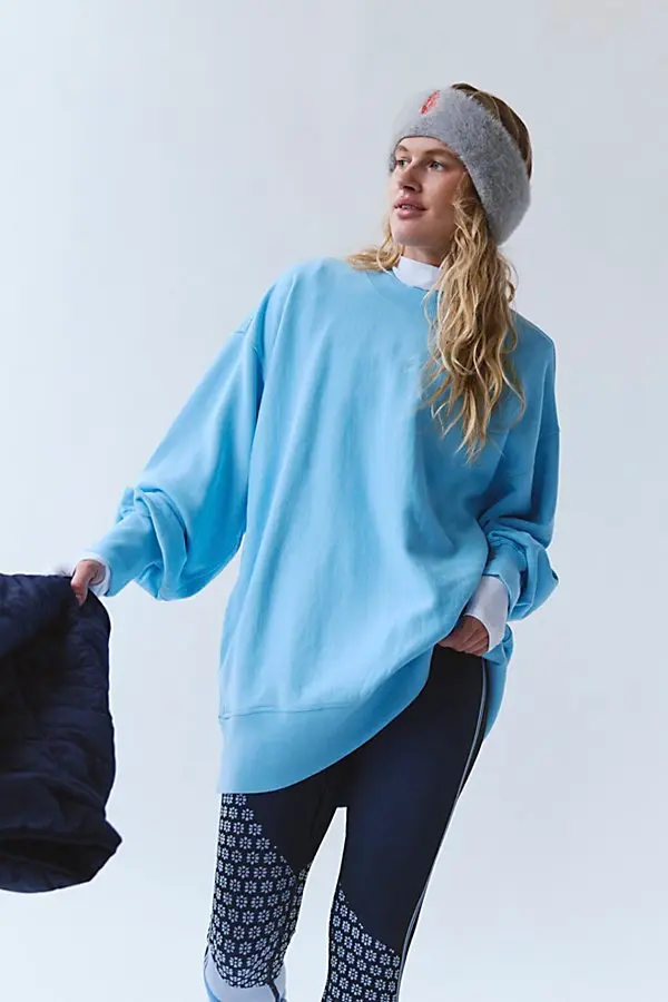 Free People Post Up Tunic - Bright Blue