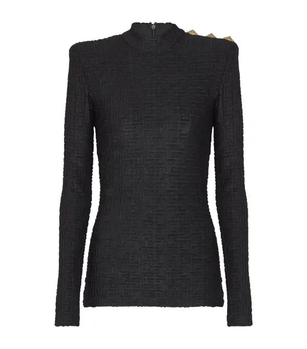 Balmain Bouclette Monogram Top