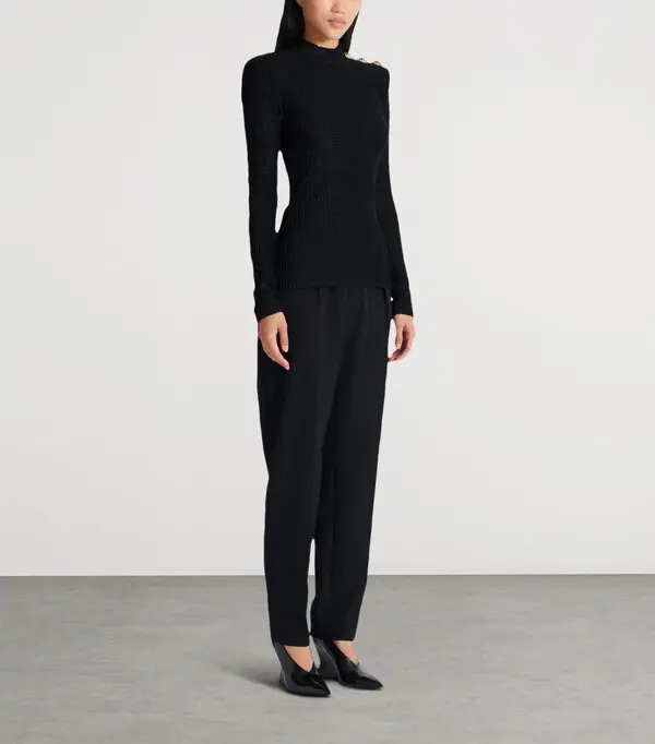 Balmain Bouclette Monogram Top