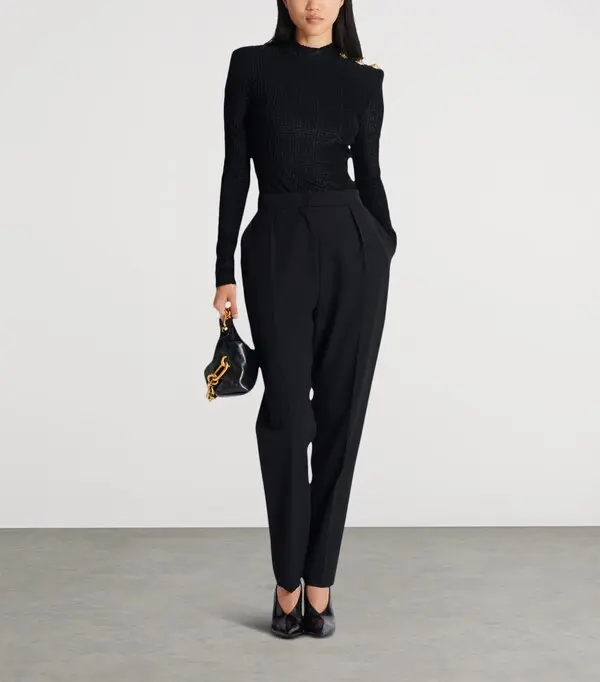 Balmain Bouclette Monogram Top