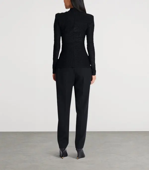 Balmain Bouclette Monogram Top