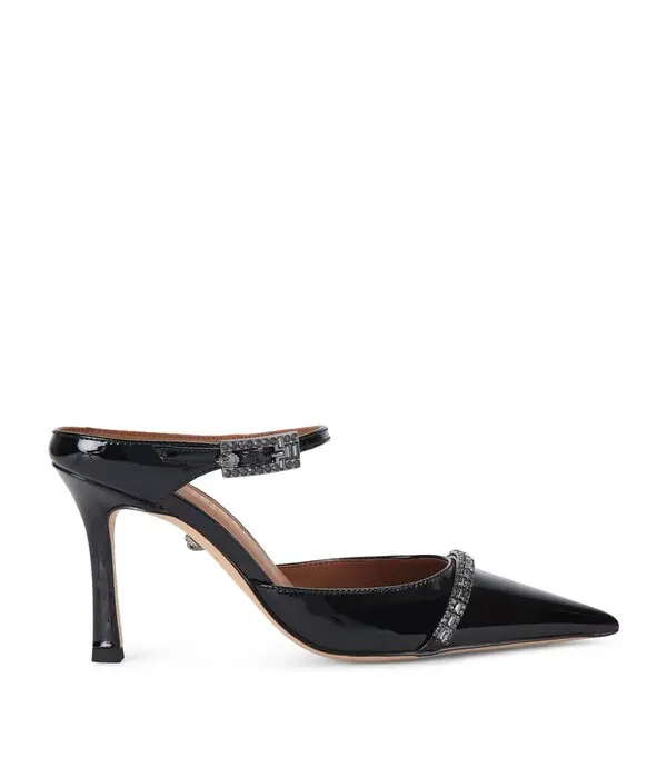 Kurt Geiger Patent Leather Embellished Point Mules