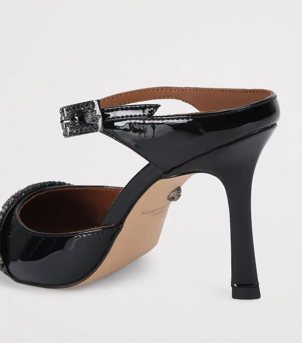 Kurt Geiger Patent Leather Embellished Point Mules