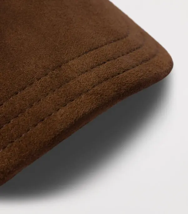 Prada Suede Baseball Cap With Logo