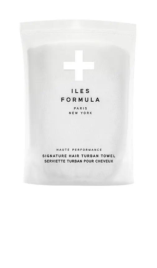 ILES FORMULA Signature Hair Turban Towel - White