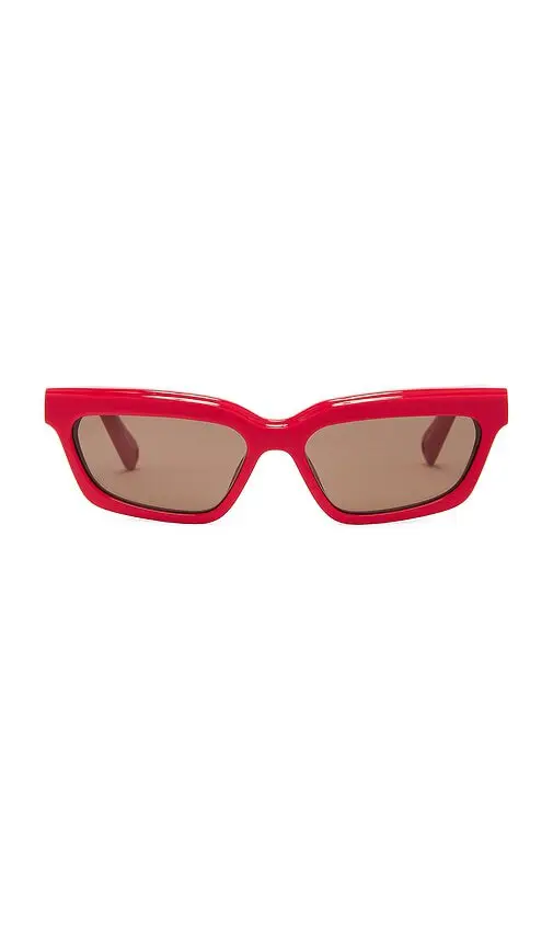 Jacquemus Salon Sunglasses - Red  Silver  & Grey