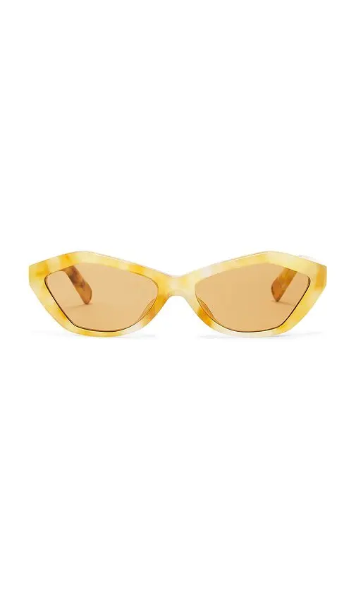 Jacquemus Bambino Sunglasses - Beige T-shell  Matte Gold  & Tobacco