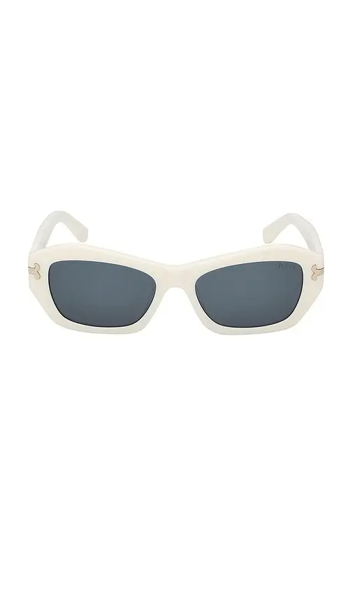 Emilio Pucci Geometric Sunglasses - Shiny White & Blue