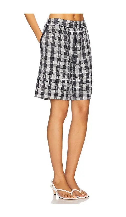 Guest In Residence Gingham Bermuda Shorts - Midnight Combo