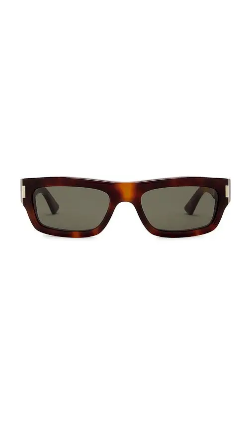 Saint Laurent Rectangular Sunglasses - Havana & Grey