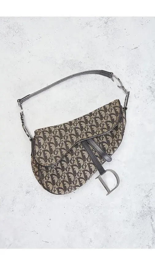 FWRD RENEW Dior Trotter Oblique Saddle Bag