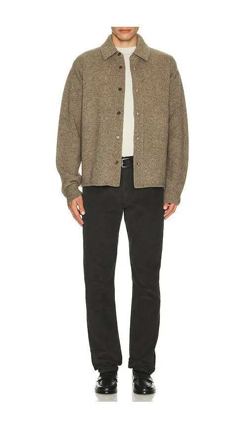 FRAME Long Sleeve Shirt Sweater - Dark Taupe