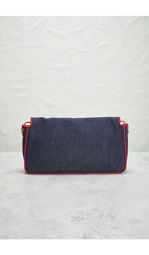 Undefined Fendi Denim Baguette Nm Shoulder Bag
