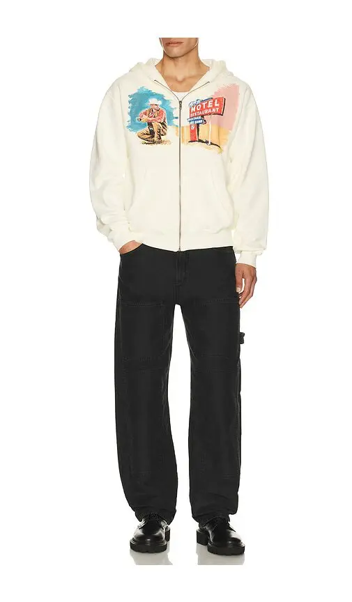 ONE OF THESE DAYS Mornings First Remark Zip Up Hoodie