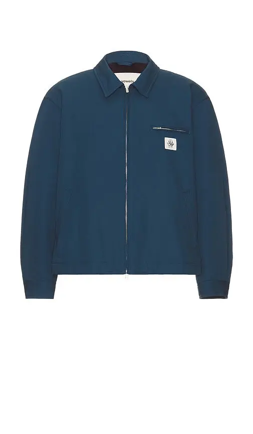 VOWELS Zip Up Work Jacket - Dark Teal