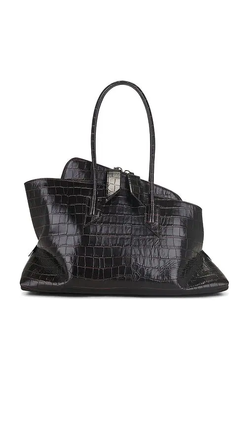 Attico La Passeggiata Top Handle Bag - Coffee