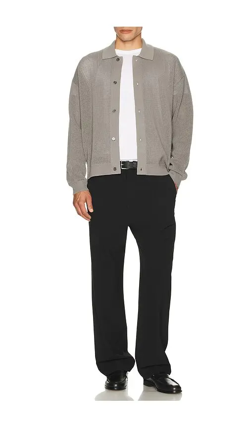 FRAME Open Knit Cardigan - Cloud Grey