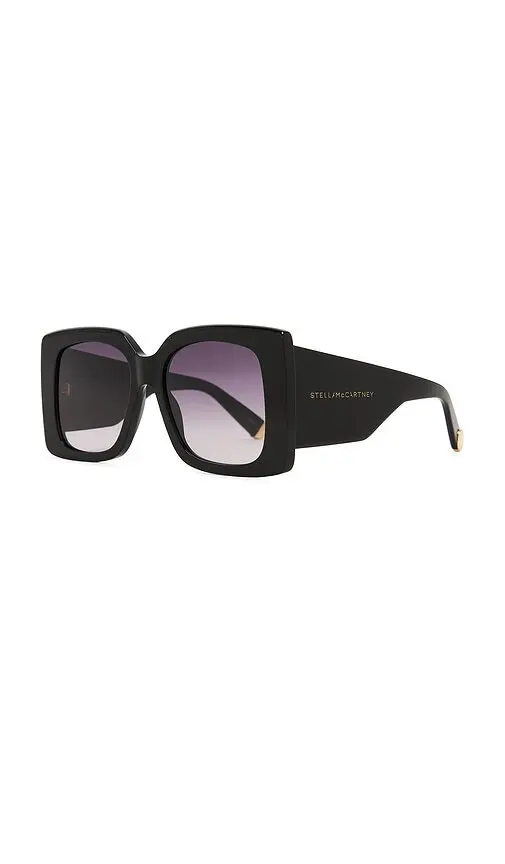 Stella McCartney Medallion Sunglasses - Black & Gradient Smoke