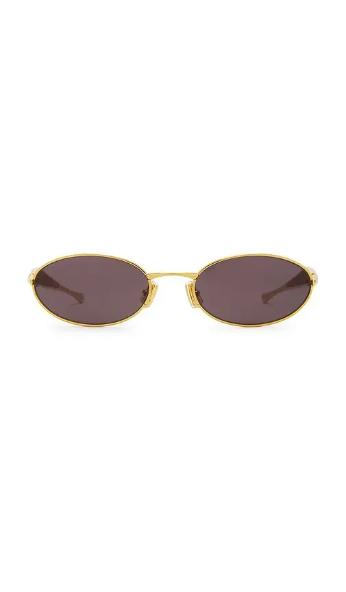 Bottega Veneta Sardine Sunglasses - Gold & Grey