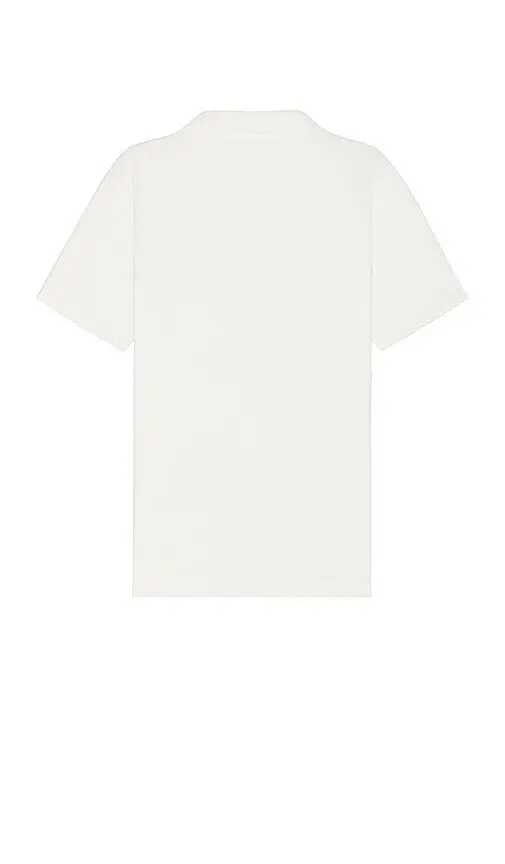 Frescobol Carioca Faustino Terry Cotton Blend Short Sleeve Polo In White - Ivory