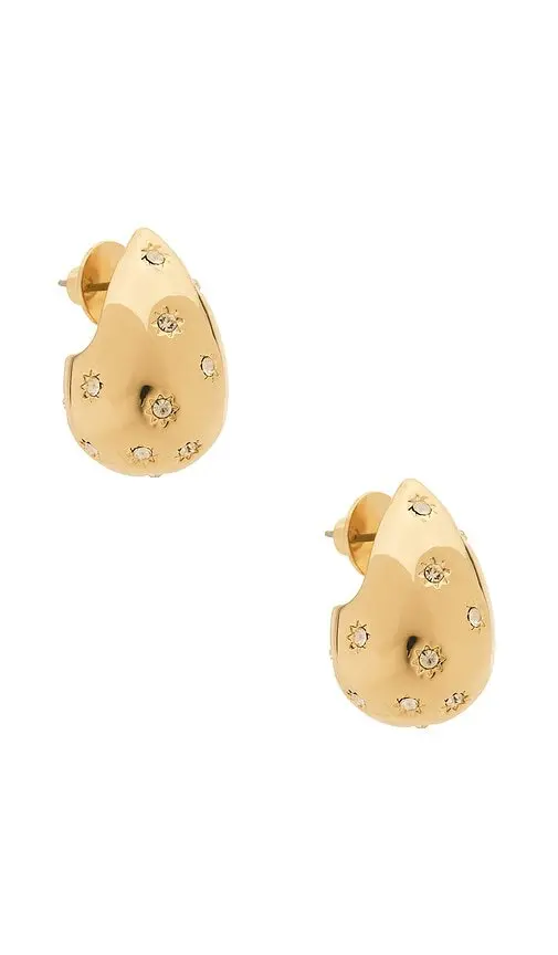 ROXANNE ASSOULIN Twinkle Tear Drop Earrings - Shiny Gold