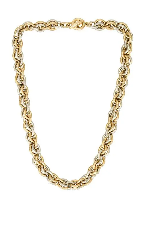 ROXANNE ASSOULIN Lush Link Necklace - Shiny Gold & Dark Silver