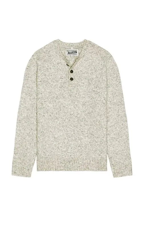 SCHOTT Tri-blend Henley Sweater - Cloud