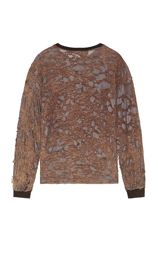 DIESEL® T-overt Long Sleeve Tee In Brown - Coffee