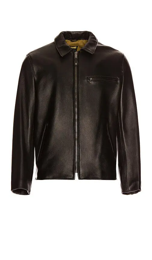 SCHOTT Collar Lamb Leather Jacket