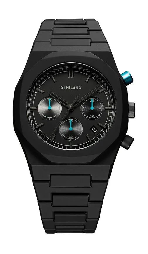 D1 MILANO Polychrono 40.5mm Watch - Charcoal Black