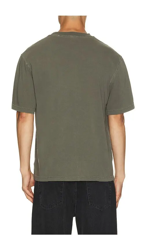 AGOLDE Asha Mock Neck Tee In Grey - Millstone