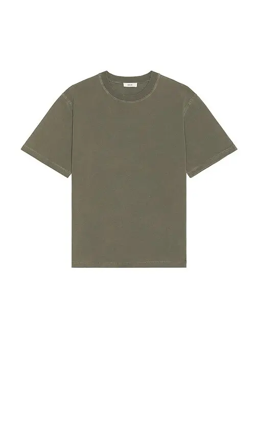 AGOLDE Asha Mock Neck Tee In Grey - Millstone
