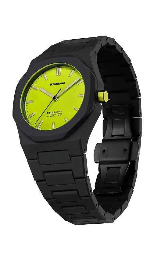 D1 MILANO Polycarbon Watch - Black & Yellow