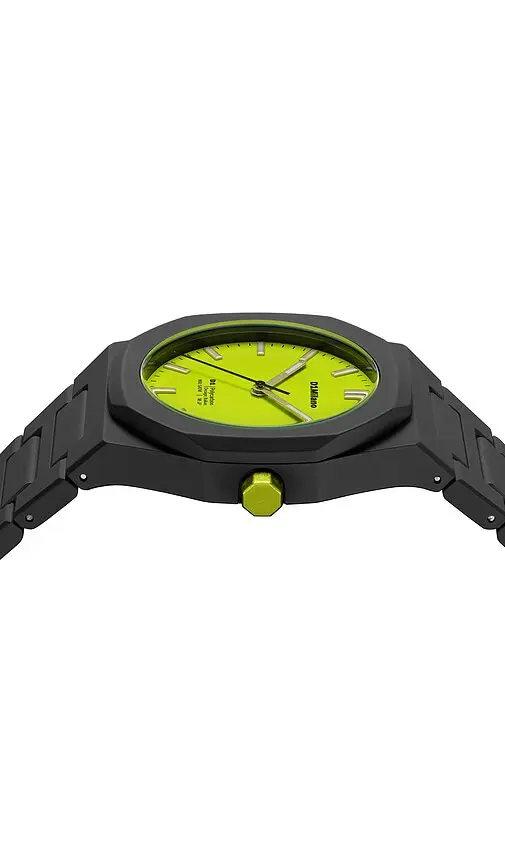 D1 MILANO Polycarbon Watch - Black & Yellow