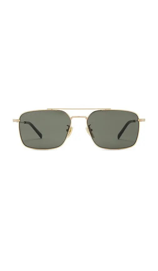 Gucci Rectangular Sunglasses - Gold & Grey