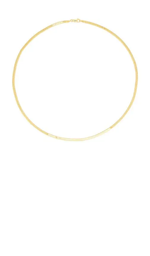 LOREN STEWART Herringbone Chain Necklace - Vermeil Herringbone