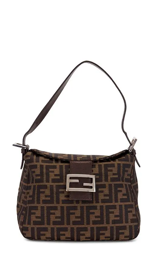 FWRD RENEW Fendi Zucca Mama Baguette Shoulder Bag - Brown