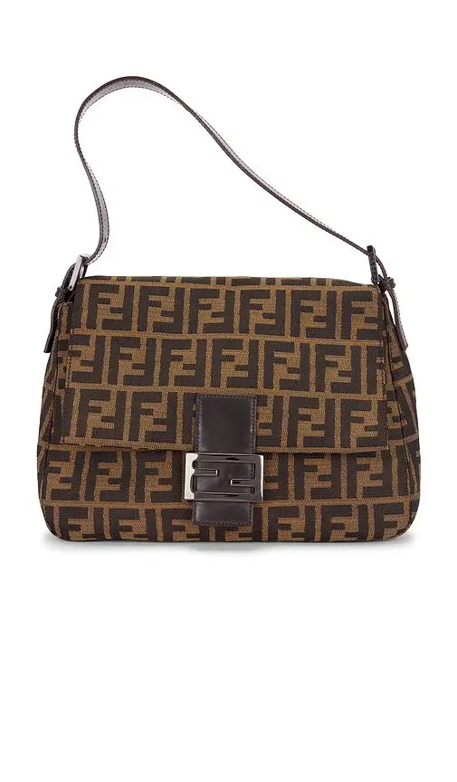 FWRD RENEW Fendi Zucca Mama Baguette Shoulder Bag - Brown