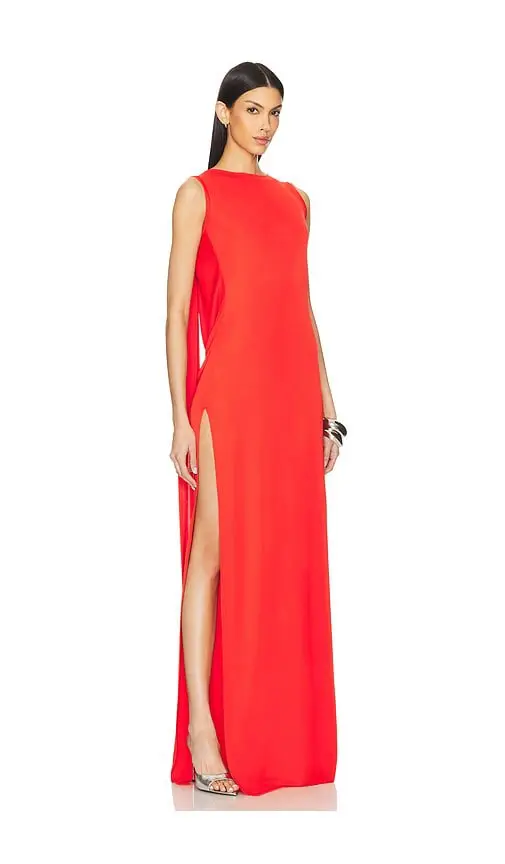SID NEIGUM Cowl Back Maxi Dress - Red