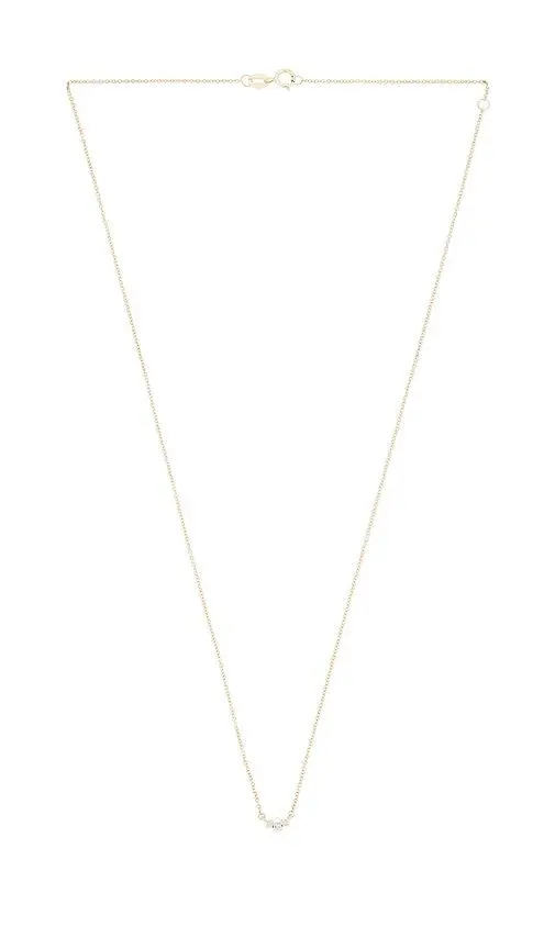 STONE AND STRAND Dainty Diamond Trio Necklace - 14k Yellow Gold & White Diamond