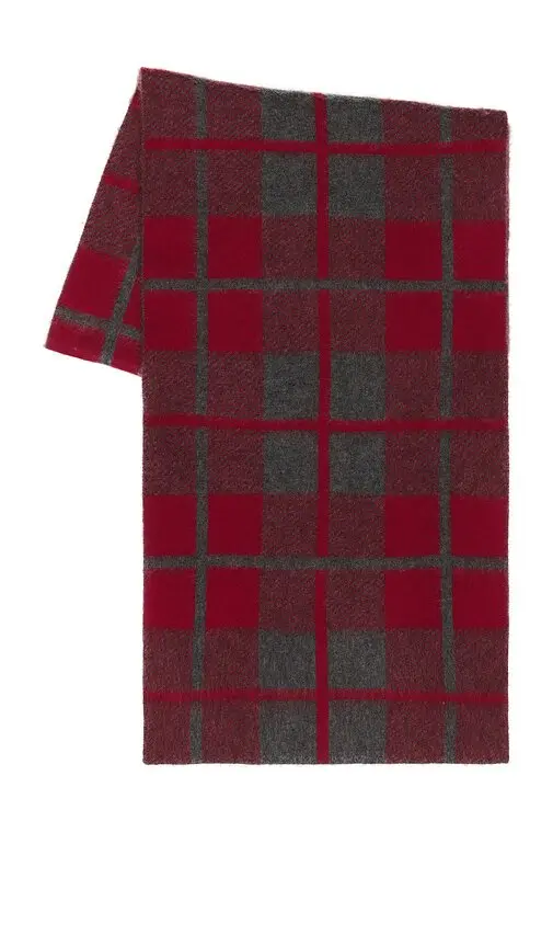 Guest In Residence The Plaid Big Scarf - Charcoal & Ruby