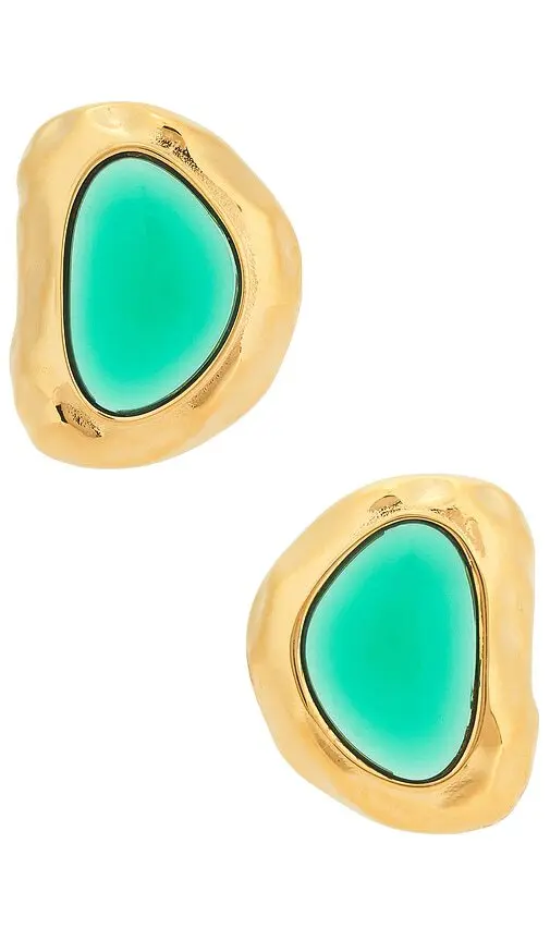 JORDAN ROAD Esme Earrings - 14k Gold Plated Brass & Resin