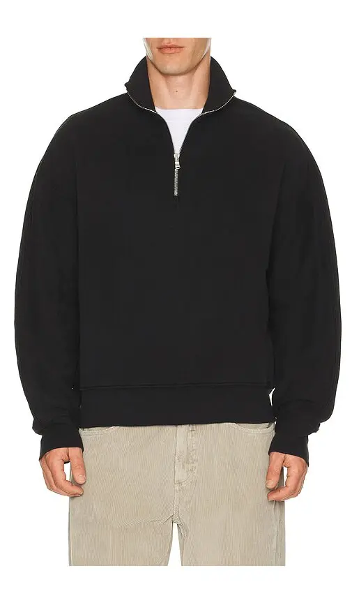 AGOLDE Idris Quarter Zip Sweater - Black