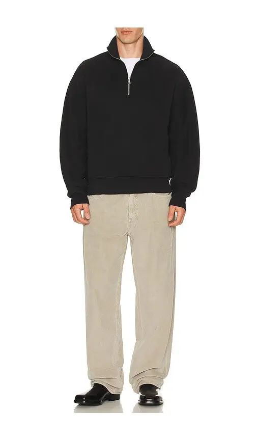 AGOLDE Idris Quarter Zip Sweater - Black