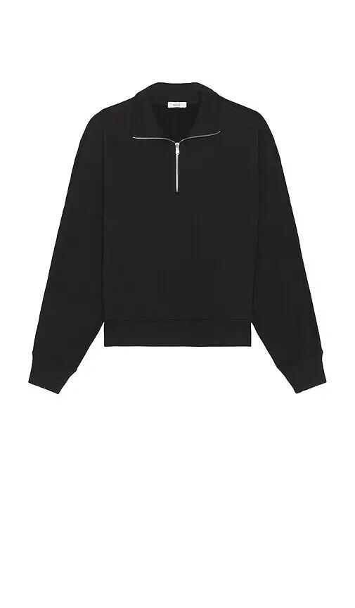 AGOLDE Idris Quarter Zip Sweater - Black