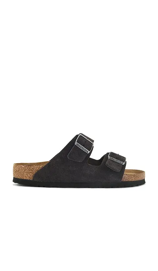 BIRKENSTOCK Arizona Soft Footbed In Black - Velvet Gray