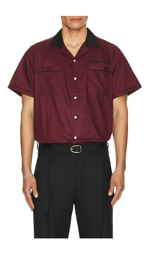 MIDNIGHT RODEO Bowler Shirt In Burgundy