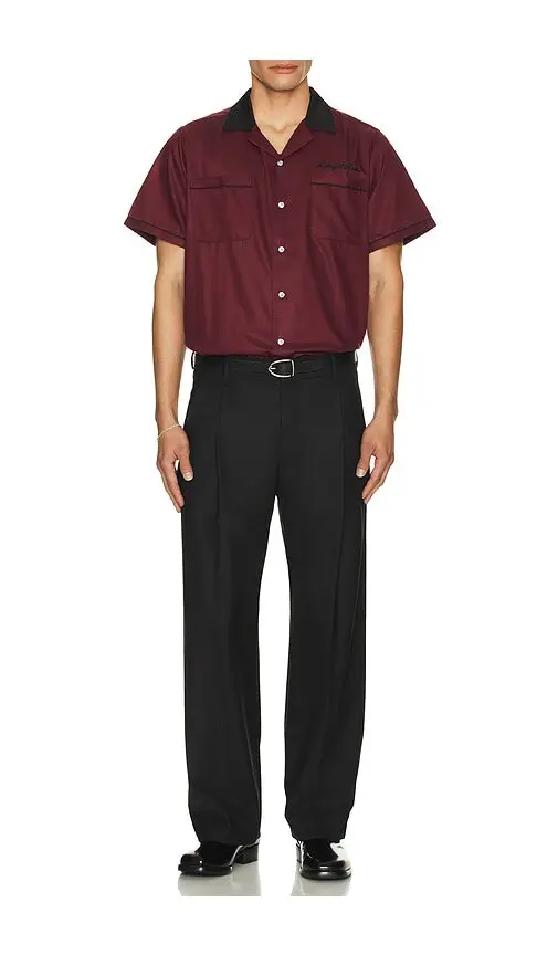 MIDNIGHT RODEO Bowler Shirt In Burgundy