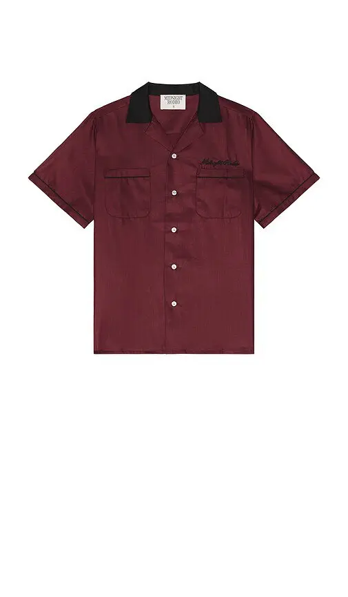 MIDNIGHT RODEO Bowler Shirt In Burgundy