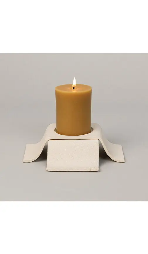 SIN Noor Pillar Tall Candle Holder In Cream